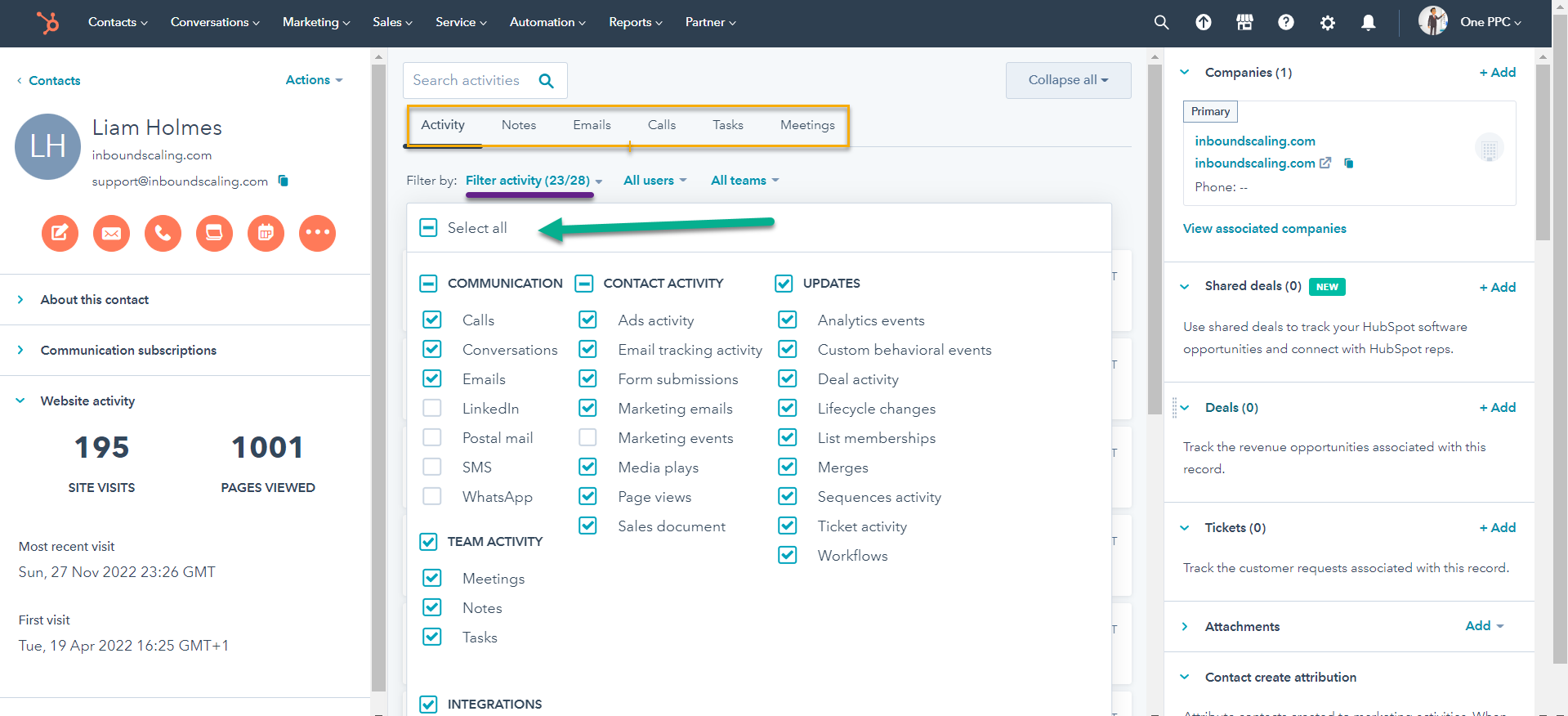 Understanding Activities in the HubSpot CRM